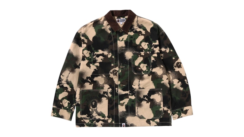 BAPE Map Camo Work Jacket Jacket Green Men's - SS25 - US