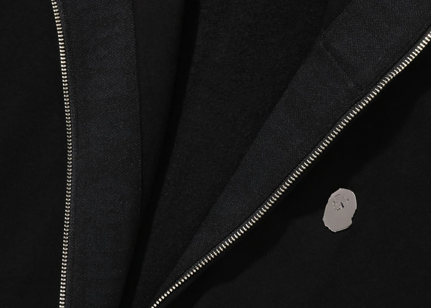 Bape Metal One Point Full Zip Hoodie Black Mens Fw23 Us