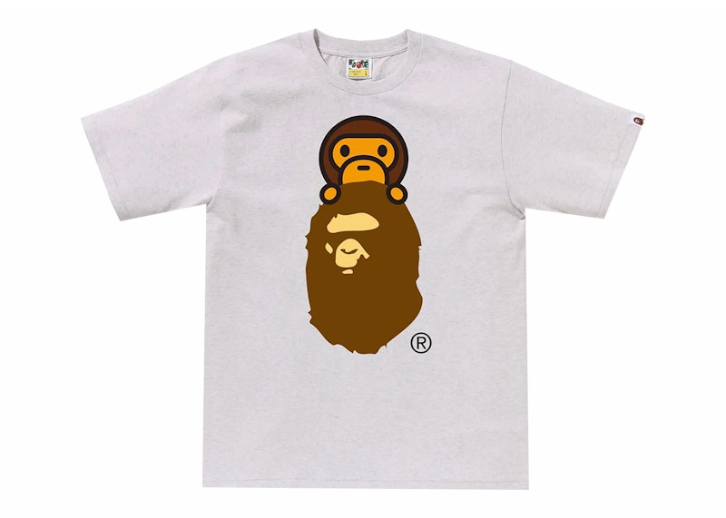 BAPE Milo On Ape Head Tee Grey Men's - SS24 - US