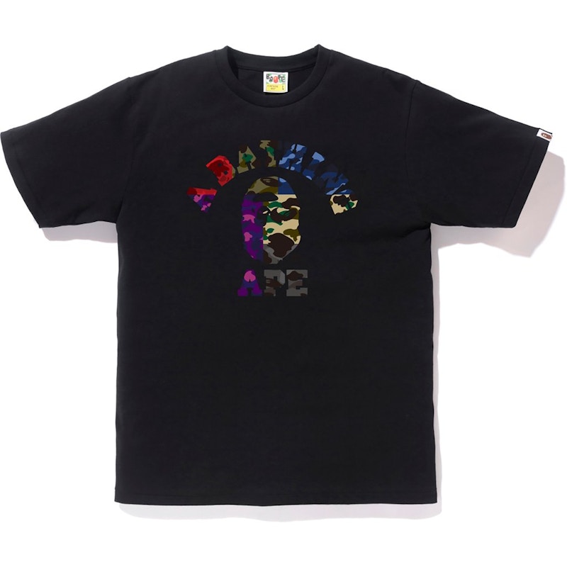 BAPE Mix Camo College Tee Black Men's - SS19 - US
