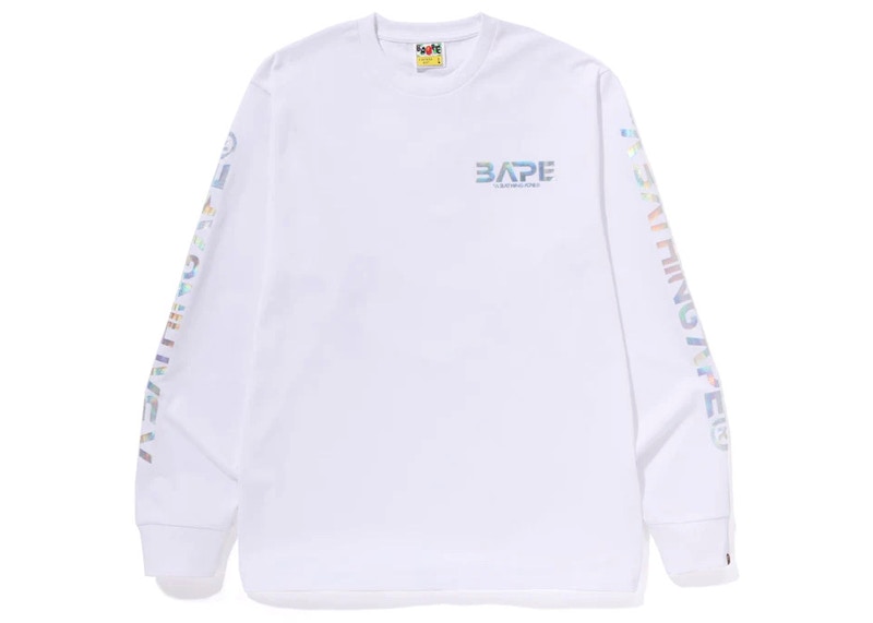 BAPE Moon Photo L/S Tee White Men's - FW23 - US