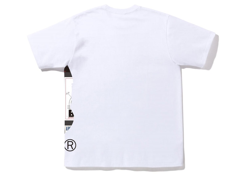 BAPE Multi Label Side Big Ape Head Tee White Men's - FW22 - US