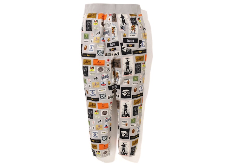 BAPE Multi Label Sweatpants Beige Men's - FW22 - US
