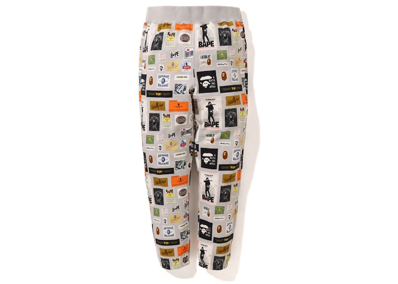 BAPE Multi Label Sweatpants Beige Men's - FW22 - US