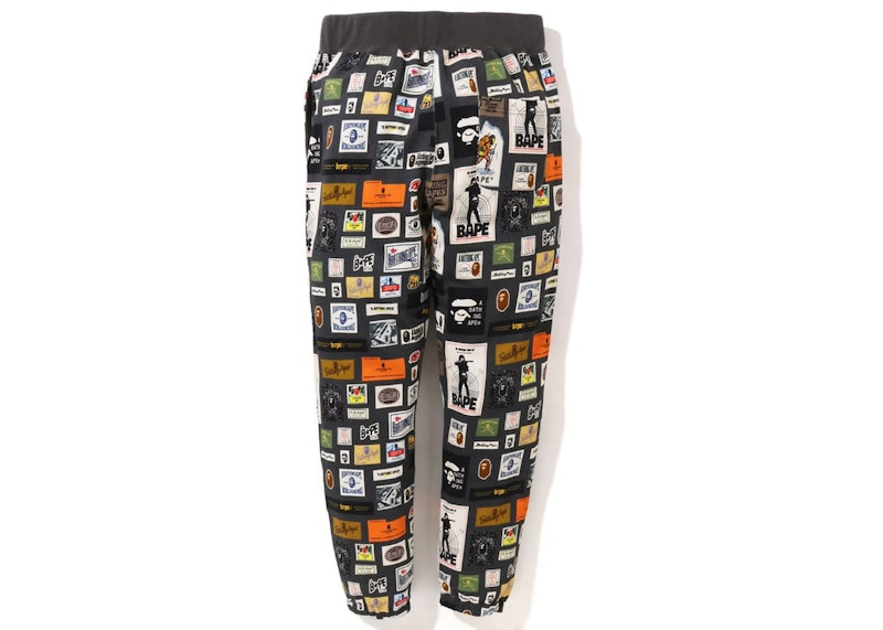 BAPE Multi Label Sweatpants Black Men's - FW22 - US