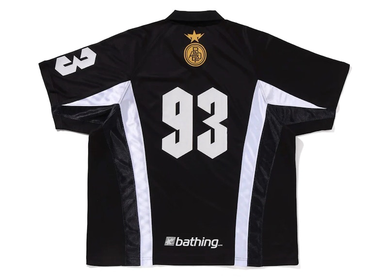 BAPE Multi Logo Relaxed Fit Soccer Jersey Black - SS24 - GB