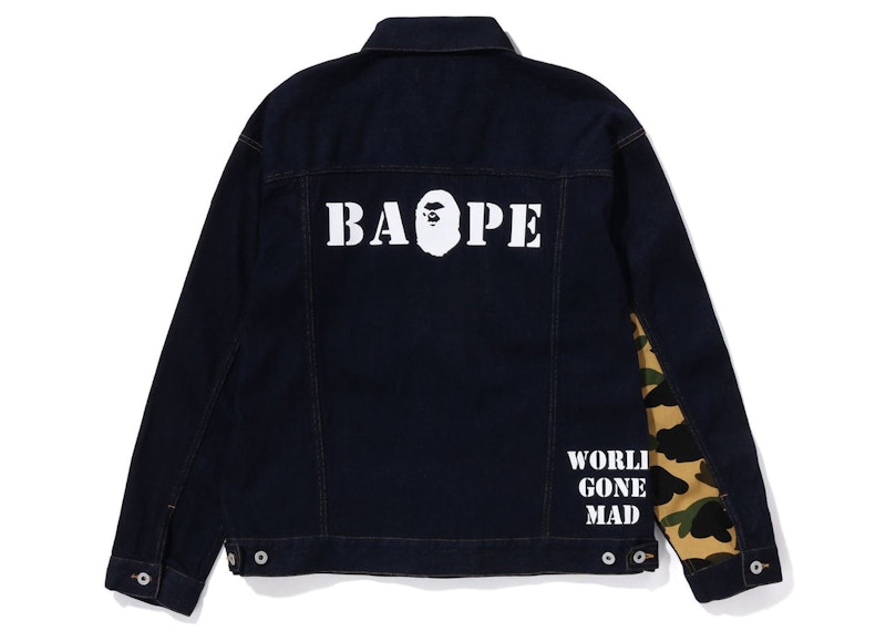 BAPE Multi Motif Loose Fit Denim Jacket Indigo Men's - FW22 - US