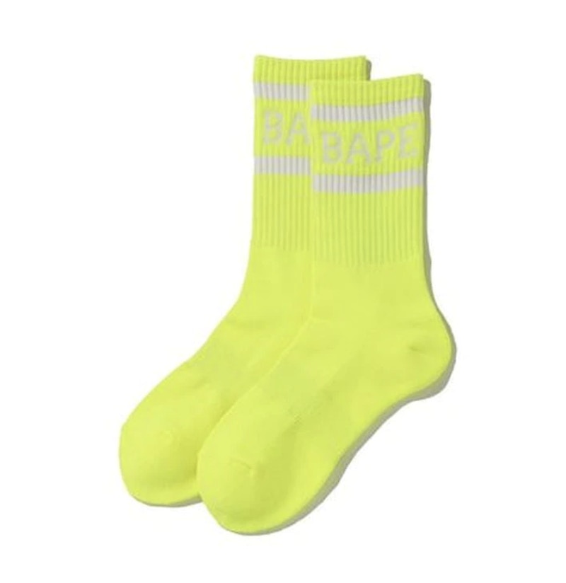 BAPE Neon Socks Yellow - US