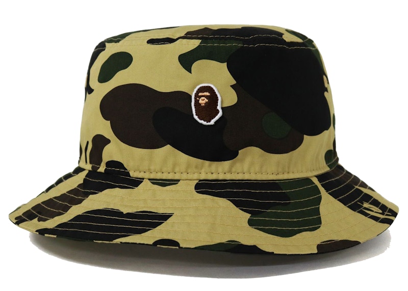 BAPE New Era 1st Camo Bucket Hat Yellow Men's - FW21 - US