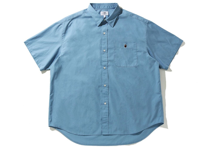 BAPE One Point BD S/S Shirt Blue Men's - SS21 - US