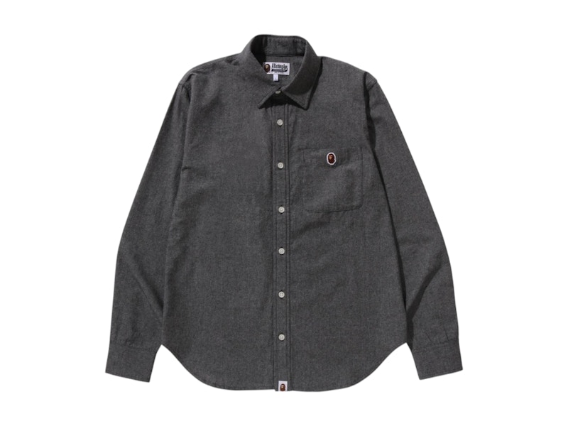 BAPE One Point Chambray Shirt Black 남성 - SS25 - KR