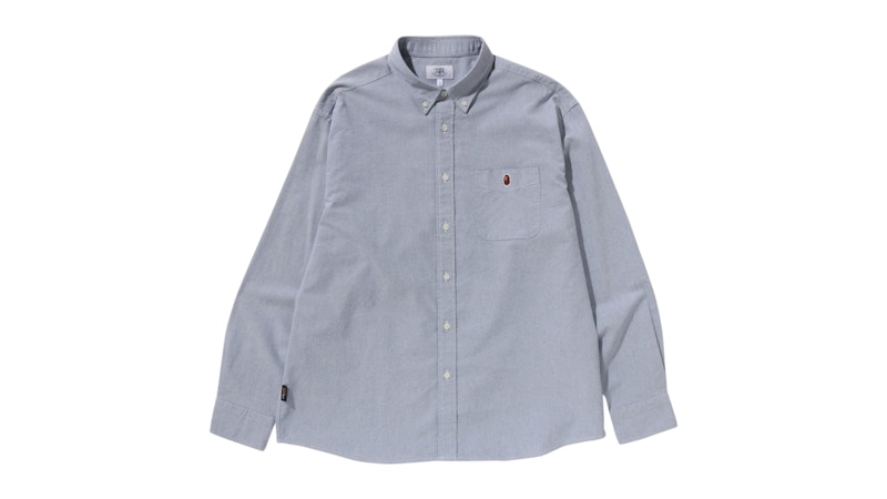 BAPE One Point Cordura Oxford Shirt Gray Men's - SS24 - US