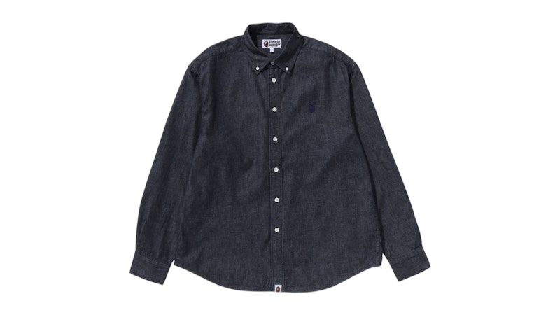 BAPE One Point Light Weight Denim L/S Shirt Indigo Men's - US