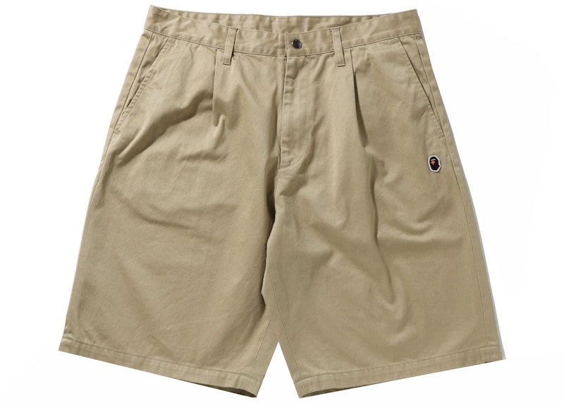 BAPE One Point Wide Fit Chino Shorts Beige Men's - SS22 - US BAPE One Point Wide Fit Chino Shorts Beige Men's - SS22 - US