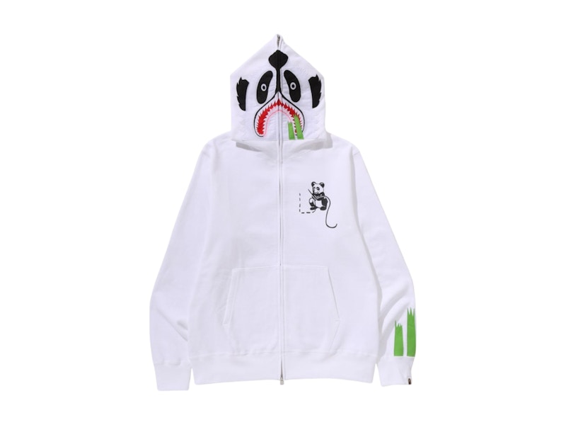 BAPE Panda Full Zip Hoodie White Men's - SS25 - US