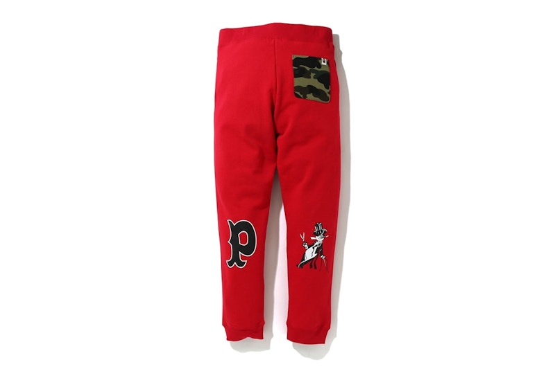BAPE Panda Slim Sweatpants Red Men's - SS20 - US