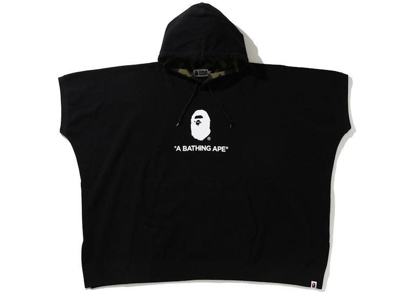 BAPE Poncho Pullover Hoodie Black - SS21