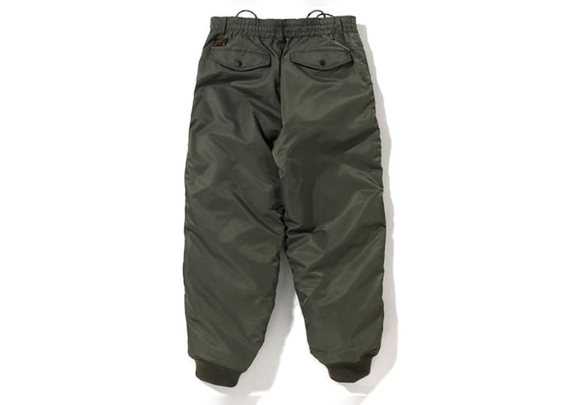 BAPE Puffy Flight Pants Olive Drab Men's - FW22 - US