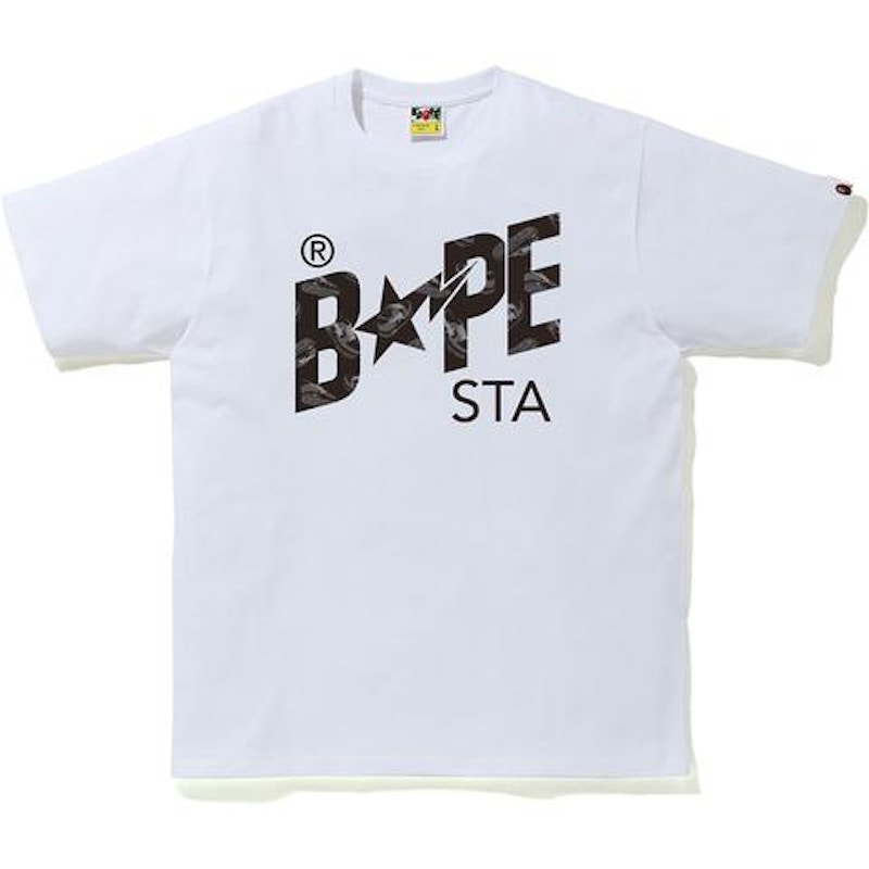 BAPE Random STA Logo Tee White/Black - SS21