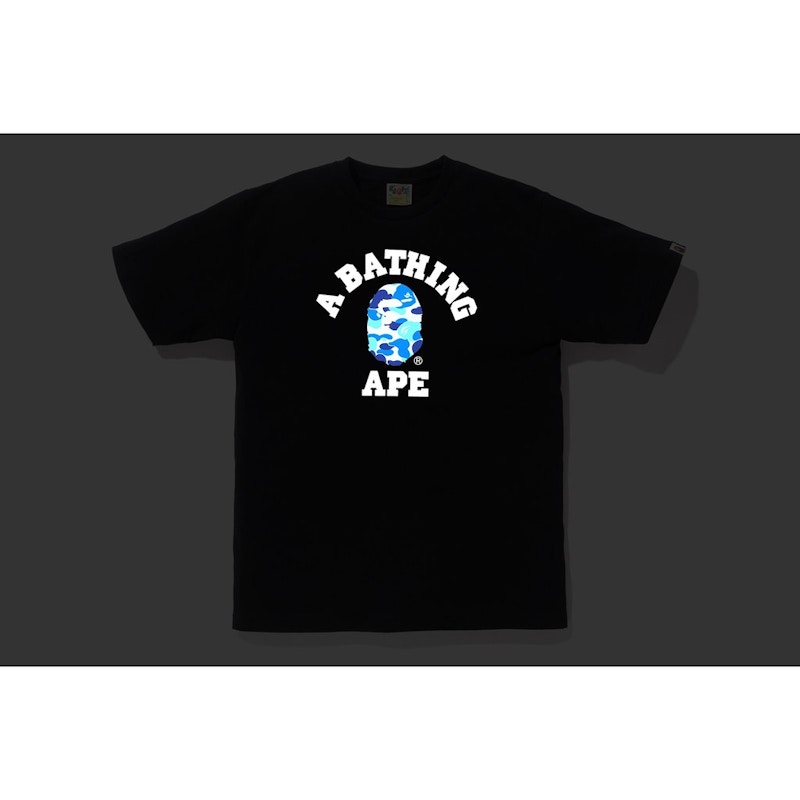 BAPE Reflector ABC College Tee Black/Blue - FW19 Men's - US