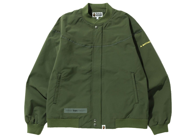 BAPE Rip Stop Loose Fit Jacket Olivedrab Men's - FW21 - US