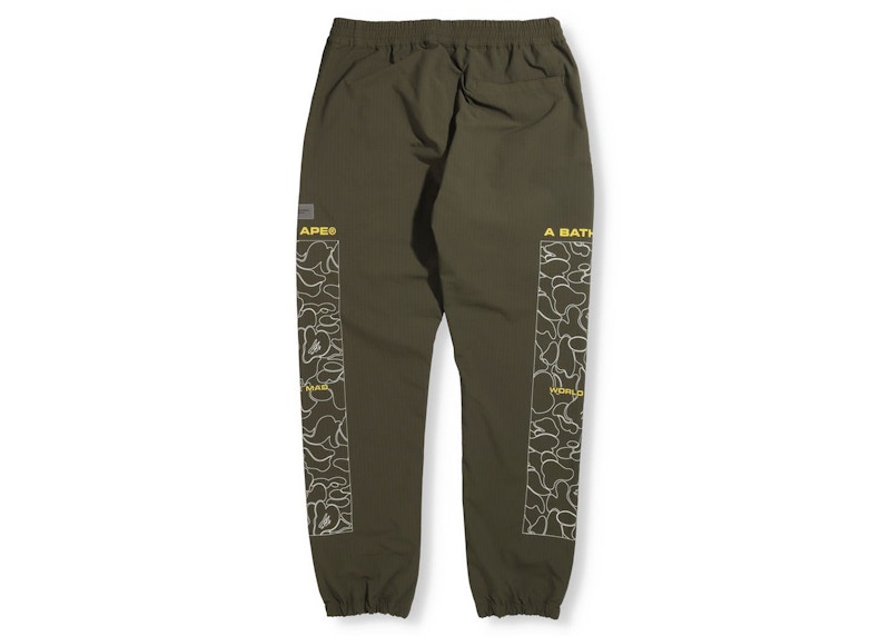 BAPE Rip Stop Track Pants Olivedrab Men's - FW21 - US