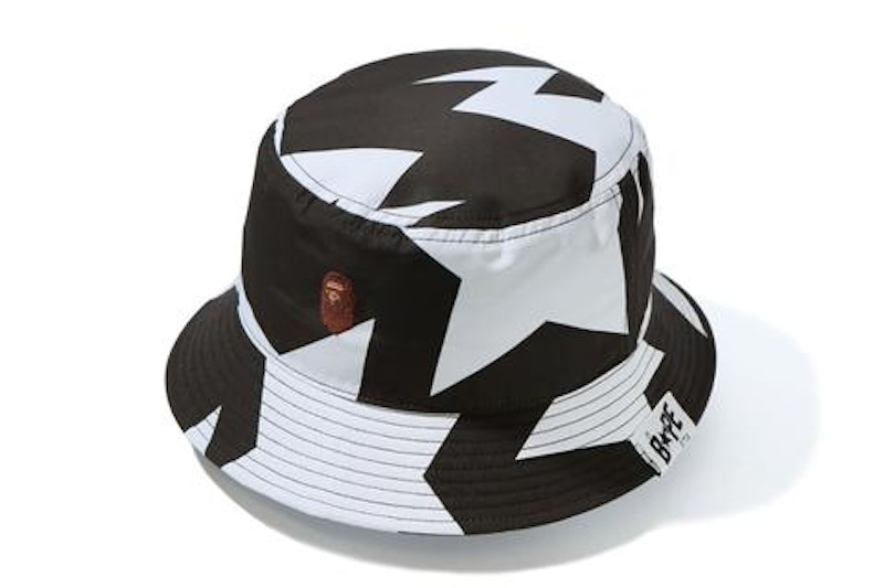 BAPE STA Pattern Bucket Hat Black - US