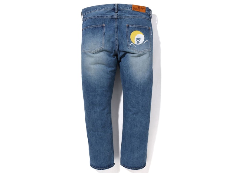 BAPE Shadow Bape Loose Fit Denim Pants Indigo Men's - SS23 - US