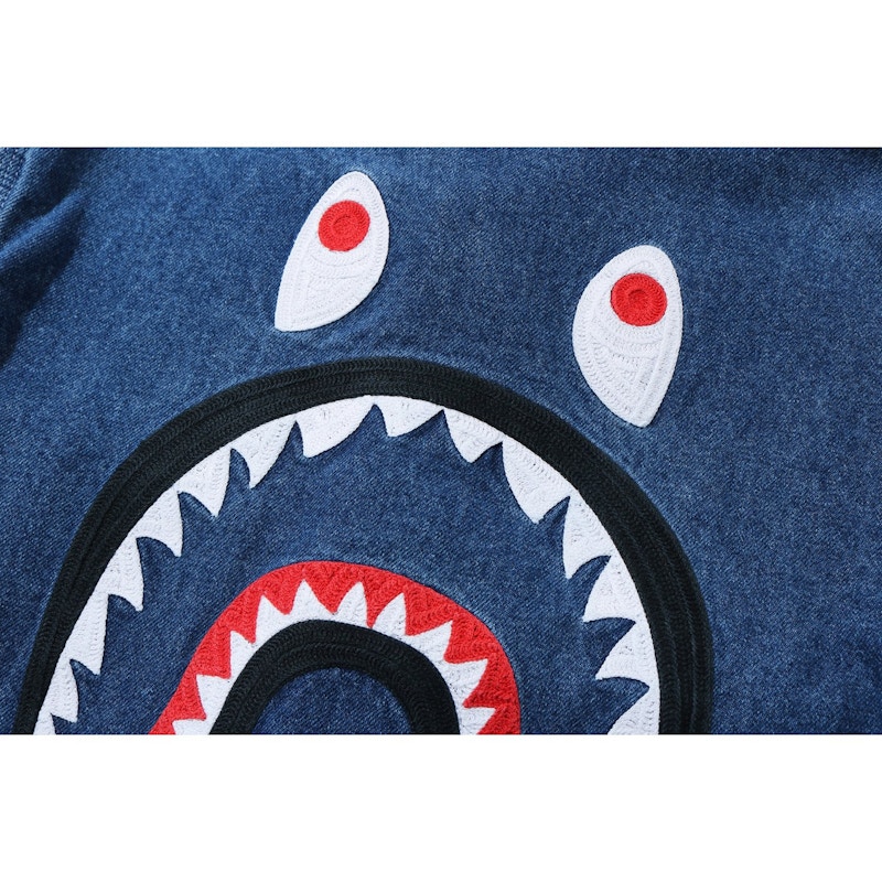 BAPE Shark Denim Coverall Jacket Indigo Men's - FW19 - US