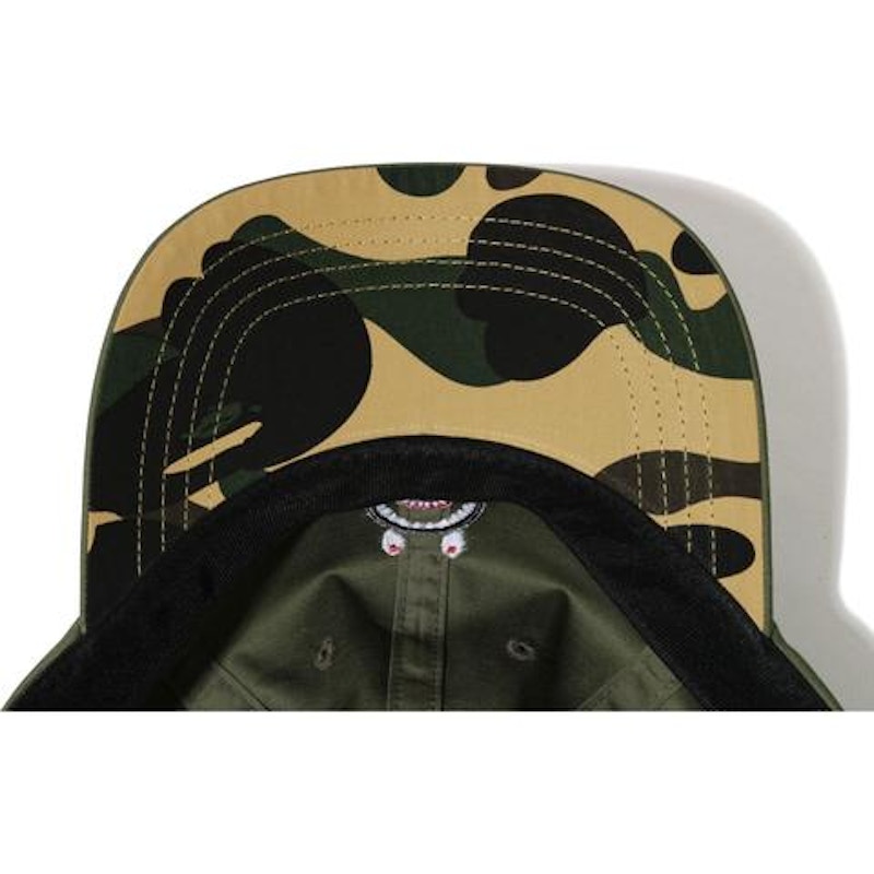BAPE Shark Panel Cap Olivedrab/Yellow - SS21
