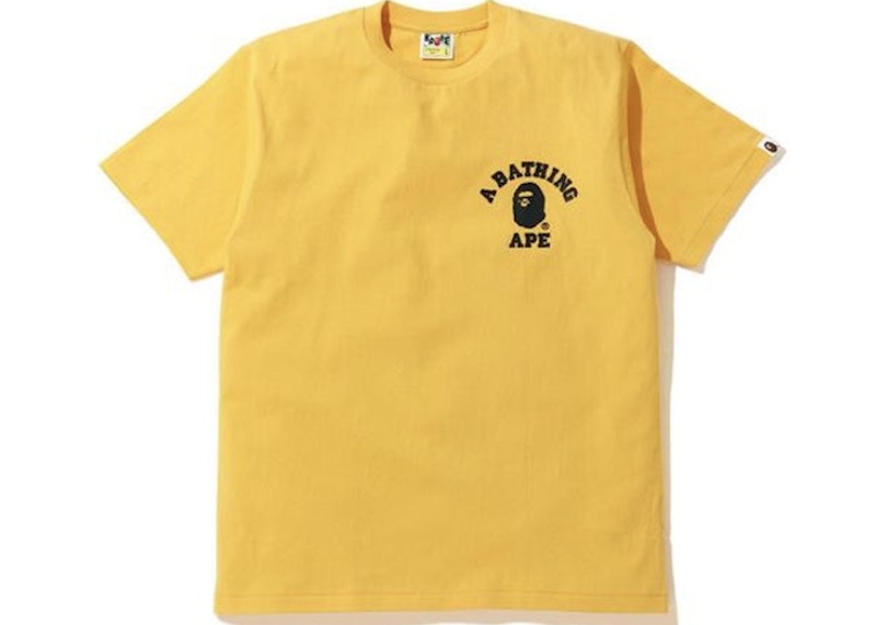 BAPE Silicon College One Point T-Shirt Yellow - SS20