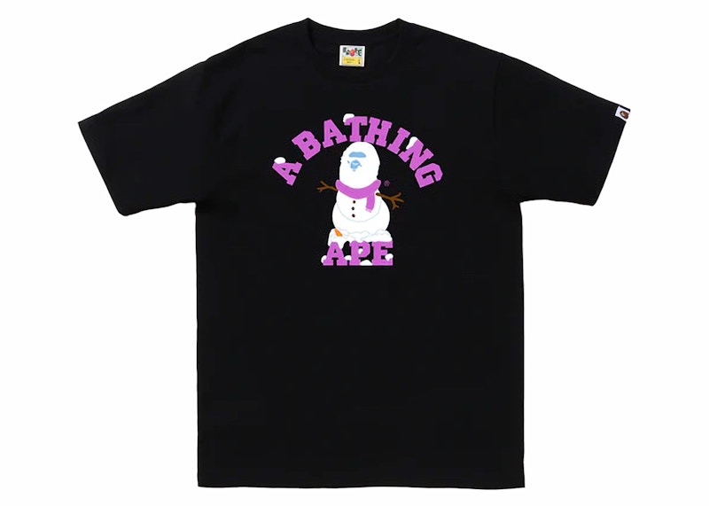 BAPE Snowman College Tee Black Herren - FW23 - DE