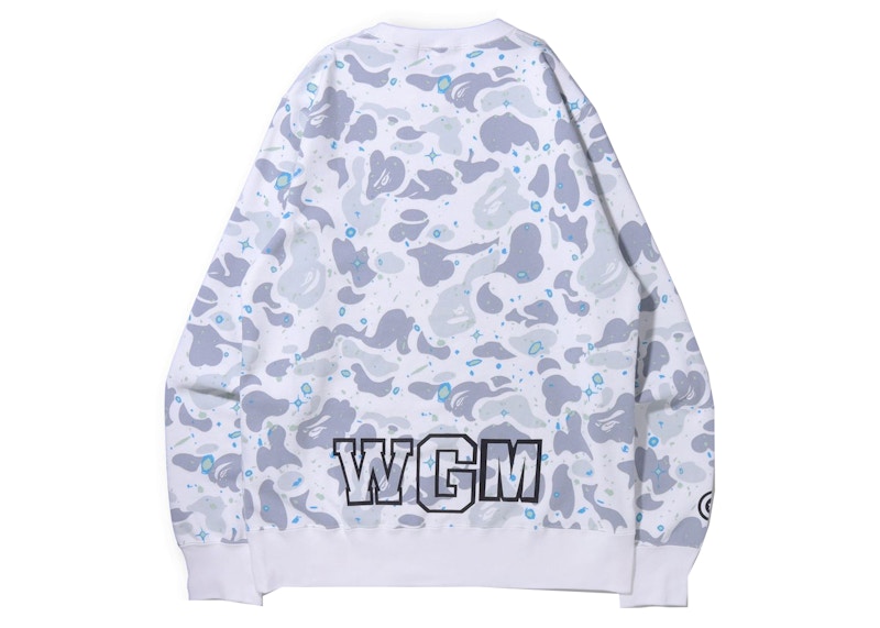 BAPE Space Camo Shark Crewneck White Men's - FW21 - US
