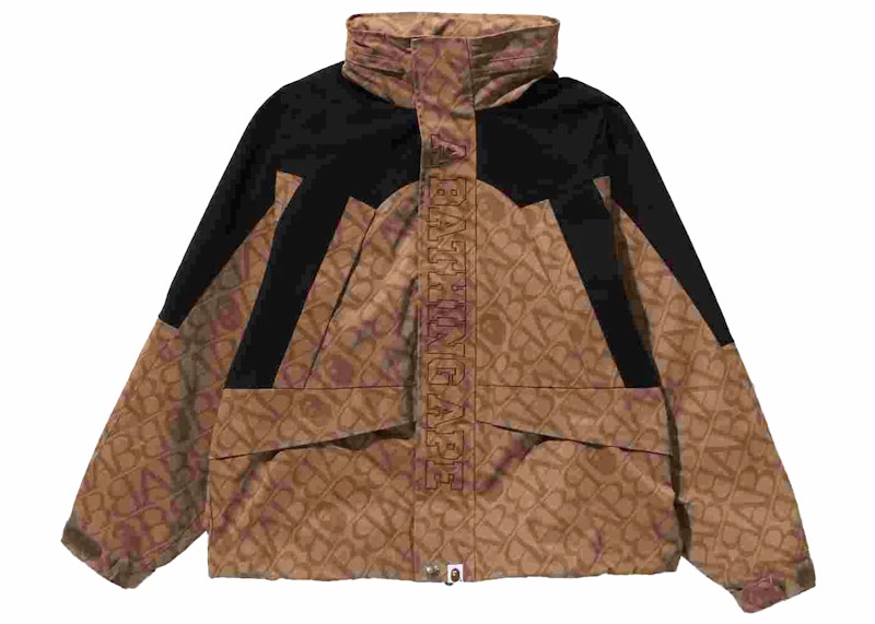 BAPE Sport Monogram Snowboard Jacket Beige Men's - FW23 - US