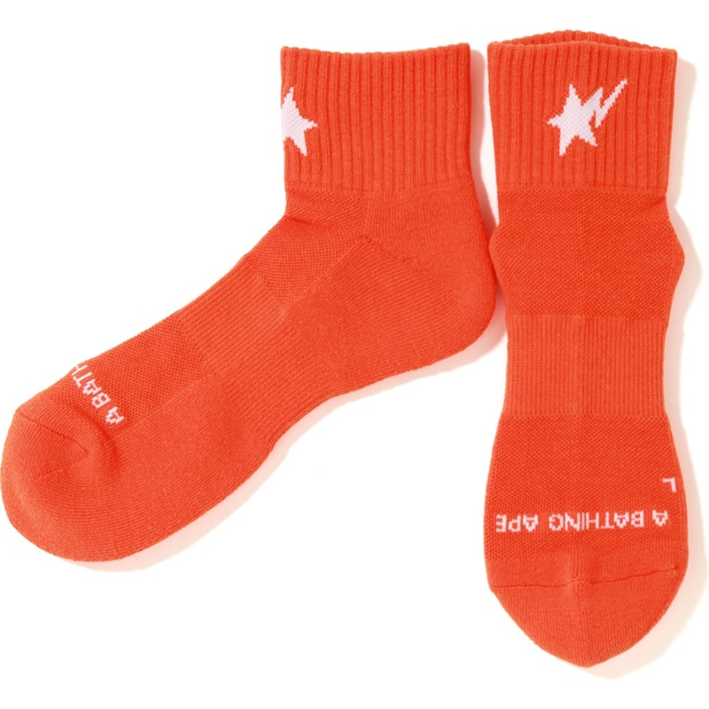 BAPE Sta Ankle Socks Orange Men's - FW19 - US