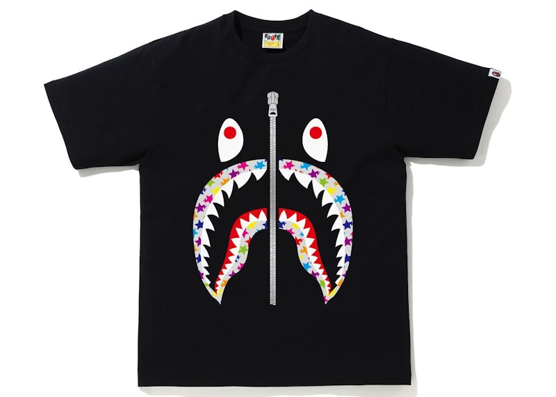 BAPE Sta Pattern Shark Tee Black - FW21