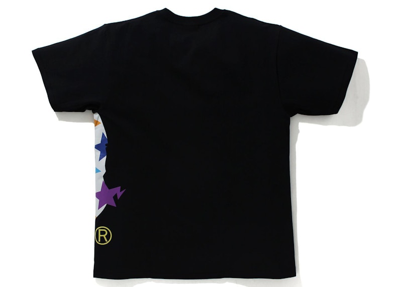 BAPE Sta Pattern Side Big Ape Head Tee Black Men's - FW21 - US