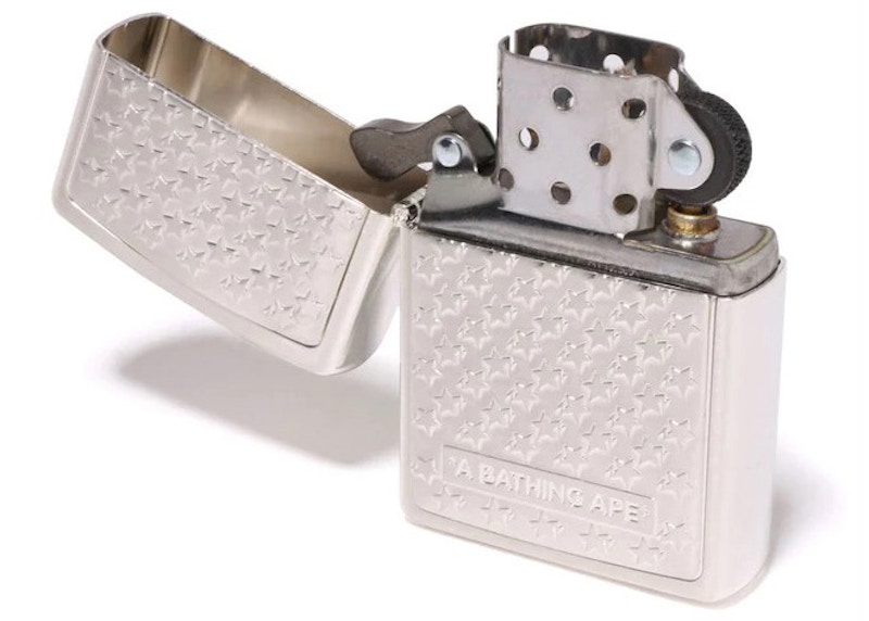 BAPE Sta Pattern Zippo Lighter Silver - SS23 - US