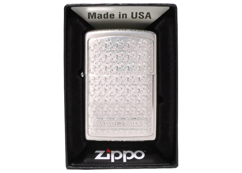 BAPE Sta Pattern Zippo Lighter Silver - SS23 - US