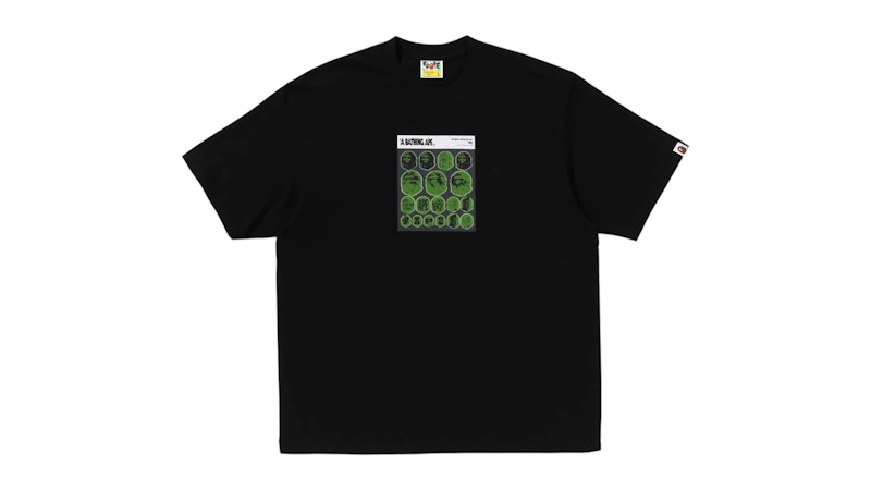 BAPE Sticker Graphic Relaxed Fit Tee Black Men's - SS25 - US