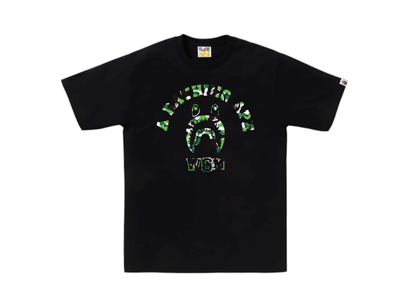 BAPE Store Chengdu Shark College Tee Black Men's - FW24 - US