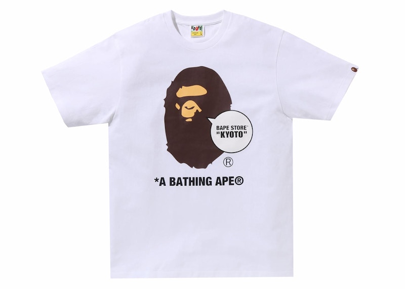 BAPE Store Kyoto Ape Head Tee White Men's - SS24 - US