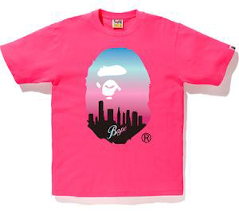 BAPE Store Miami Ape Head Tee Pink Men's - FW19 - US