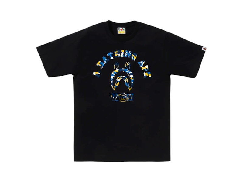 BAPE Store Shanghai Shark College Tee Black Men's - FW24 - US