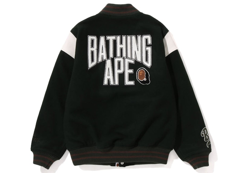BAPE Switch Shoulder Varsity Jacket Green Men's - FW22 - US