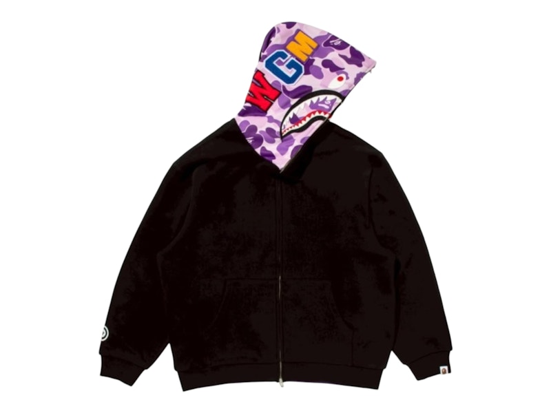 BAPE Taipei 19th Anniversary Full Zip Shark Hoodie Black/Multicolor Men ...