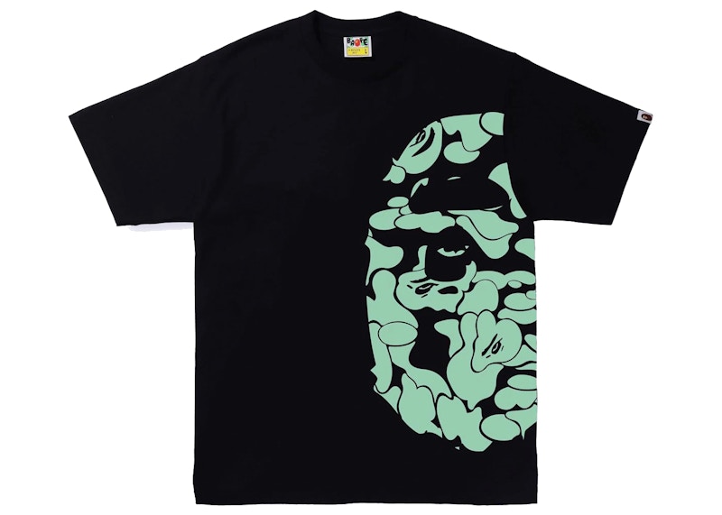 BAPE Text Code Camo Side Big Ape Head Tee Black Men's - SS22 - US