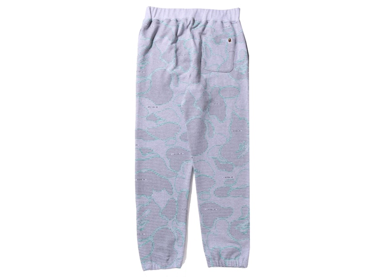 BAPE Text Code Camo Sweatpants Gray Men's - SS22 - US