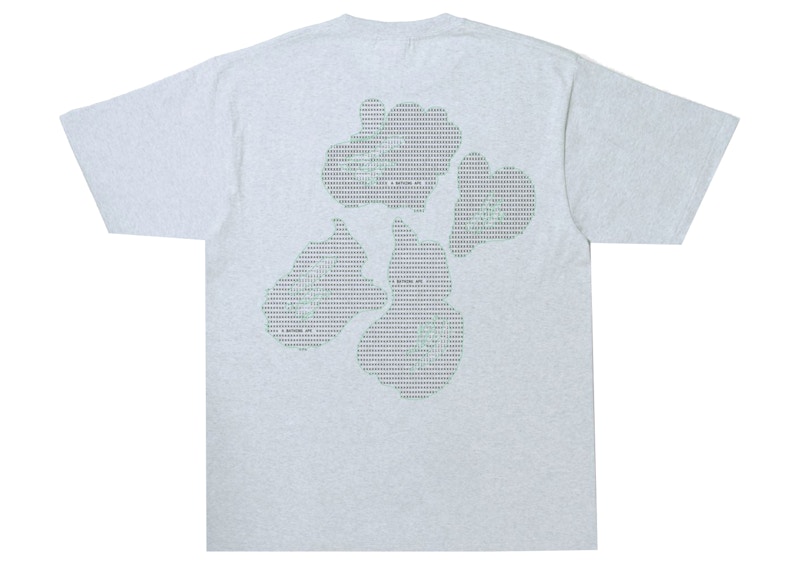 BAPE Text Code Camo Tee Gray Men's - SS22 - US