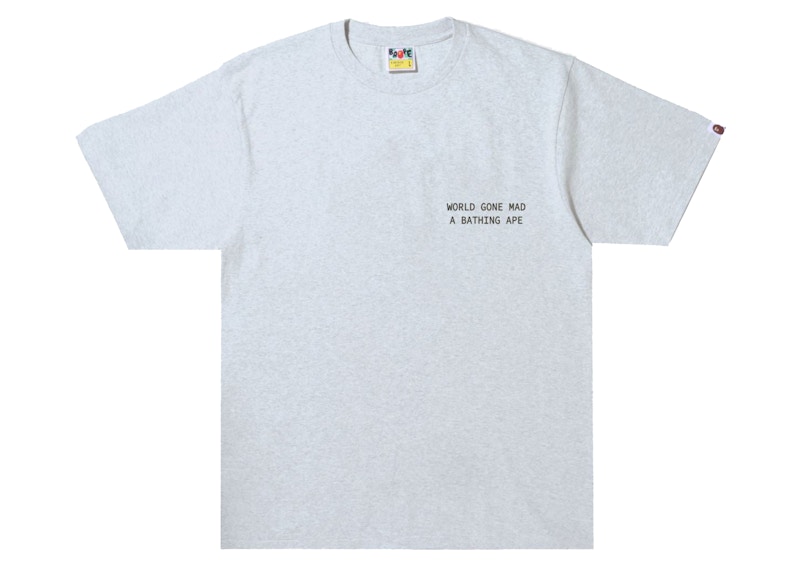 BAPE Text Code Camo Tee Gray Men's - SS22 - US